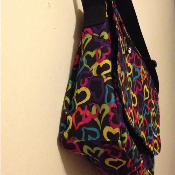 Yak Pak | Bags | Yak Pak Heart Multi Colored Cross Body Book Bag | Poshmark